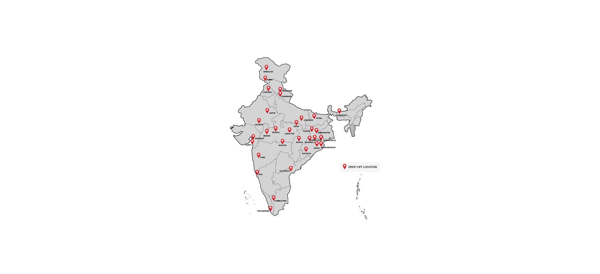 PUDO Map - Hilti India